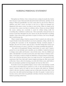 12 Complete Templates Of Nursing Personal Statement For A Job And Tips ...